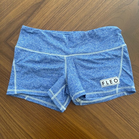 Fleo | Shorts | Fleo Size M Heathered Blue Shorts | Poshmark